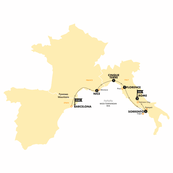 Barcelona to Rome Quest Trip | 9 Days Trip | Contiki