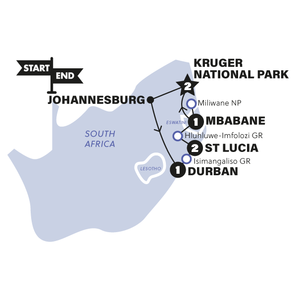 Kruger Safari with Eswatini 7 Days Trip | Contiki