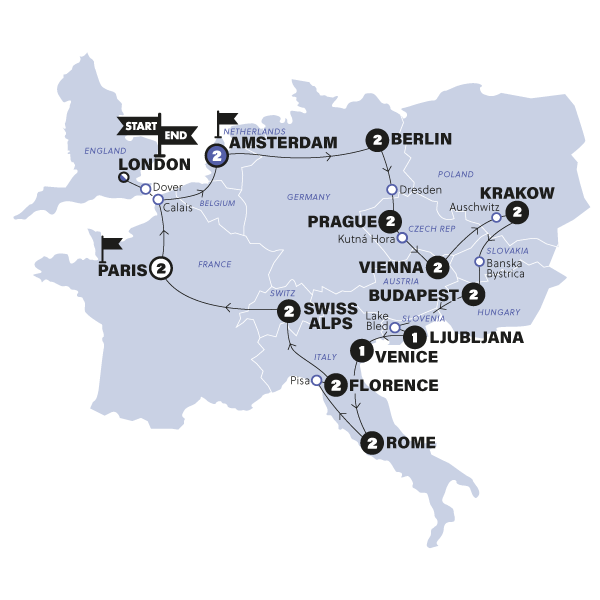 European Trail Tour | 23 Days, 12 Countries | Contiki US