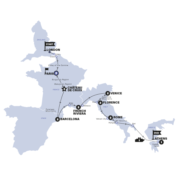 London to Athens Trip | Contiki